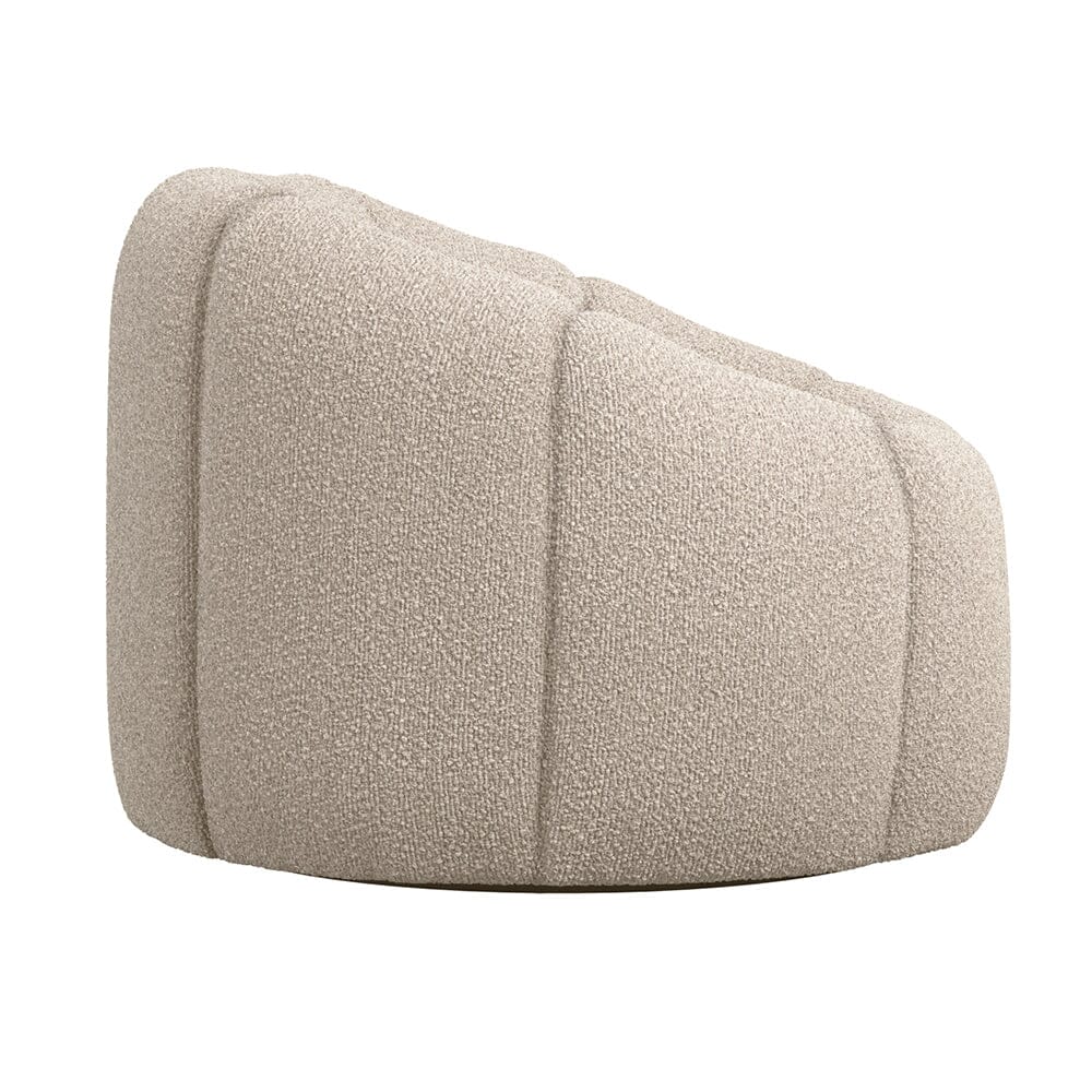 Abella Beige Textured Fabric Swivel Chair – Rowen Homes