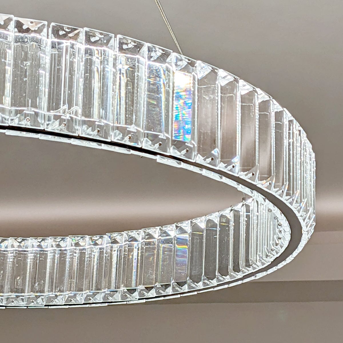 Alma Crystal Glass LED Ring Pendant Ceiling Light – Rowen Homes