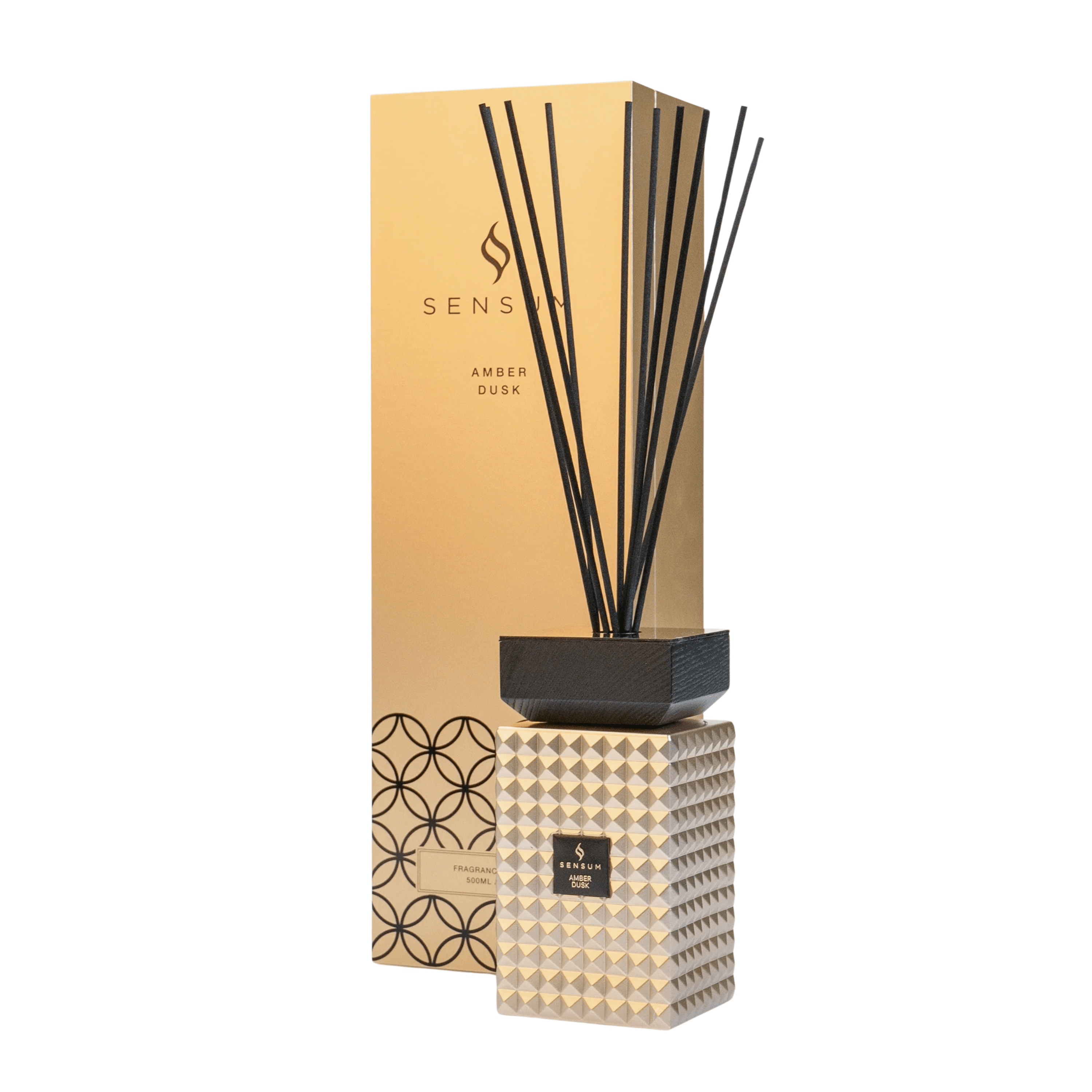 Amber Dusk Gold & Black Luxury Reed Diffuser - 1000ml – Rowen Homes