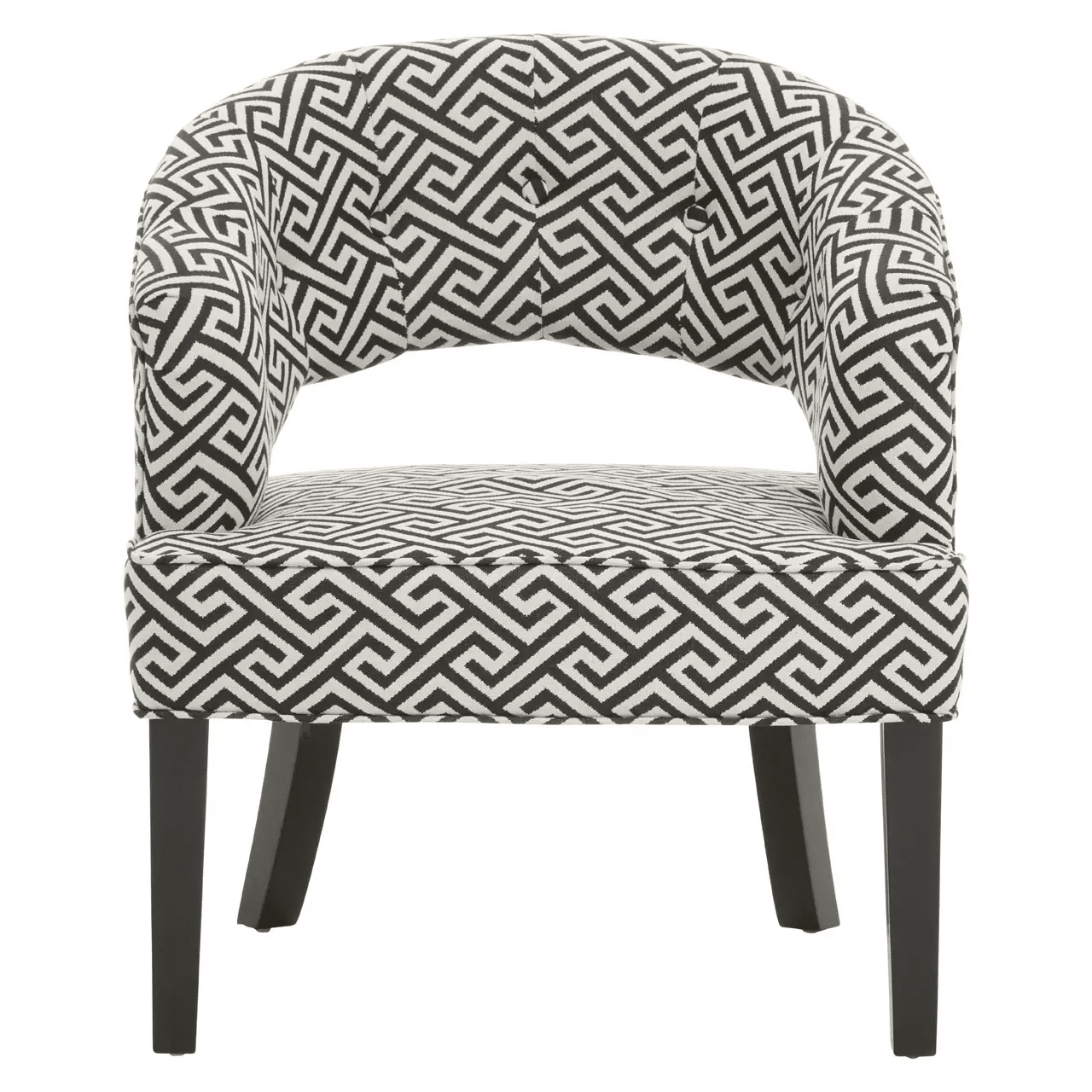 Andromeda Black & Cream Geometric Pattern Accent Chair – Rowen Homes