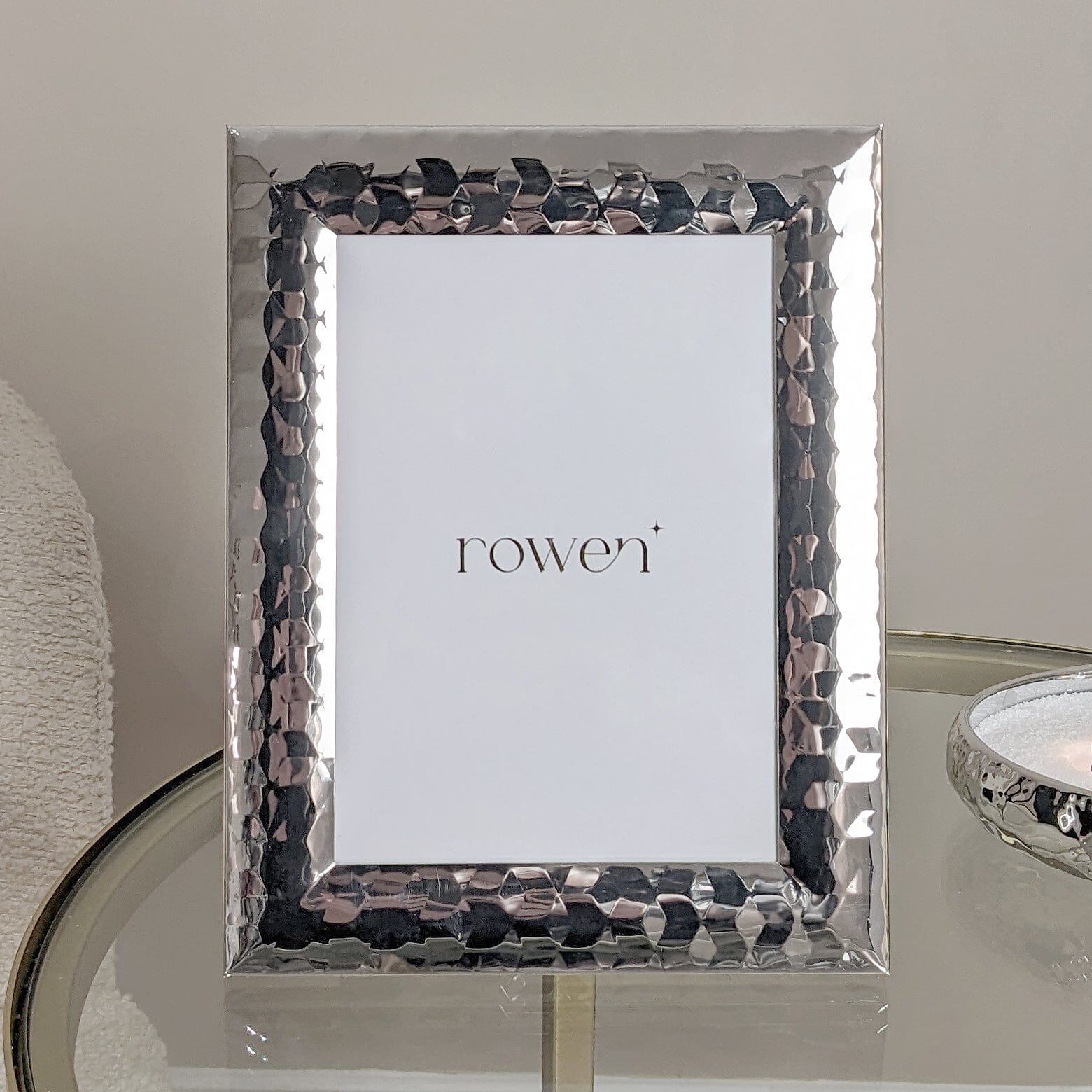 Annalise Silver Plated Patterned Photo Frame - 5x7" – Rowen Homes