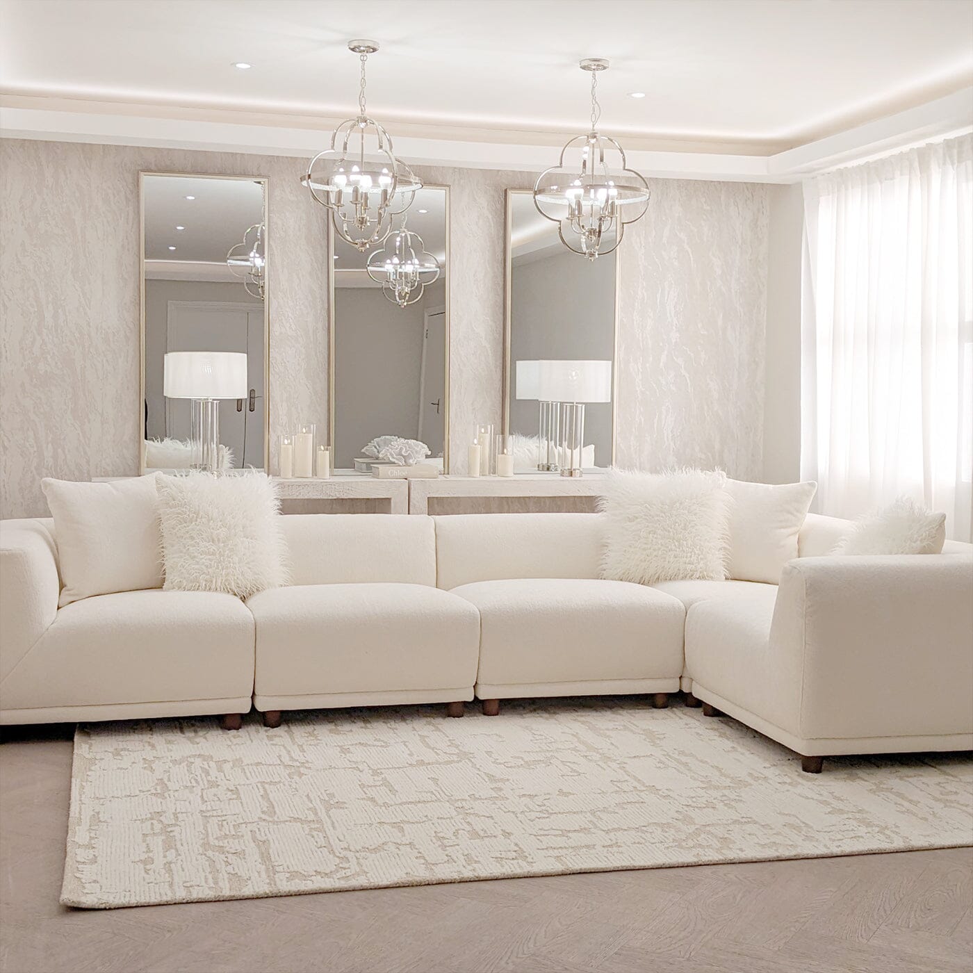 Arlo Polar Boucle Modular Sofa Range – Rowen Homes