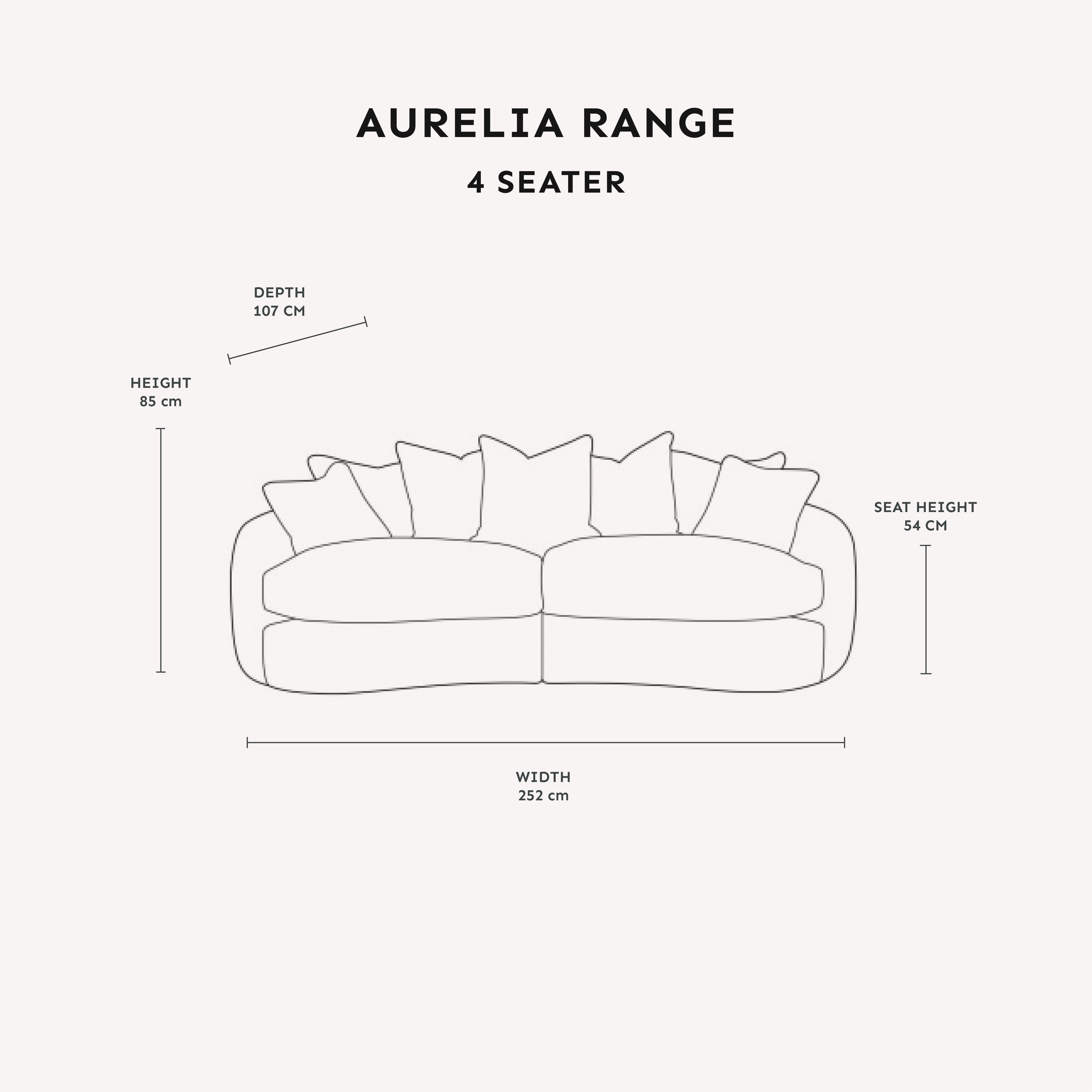 Shop Aurelia Cream Boucle Curved Pillowback Sofa Range – Rowen Homes
