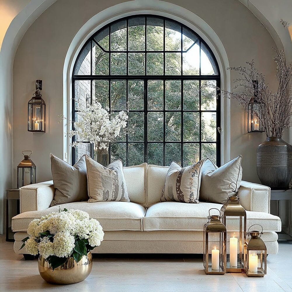 Avienne Cream Chenille 3 Seater Sofa – Rowen Homes