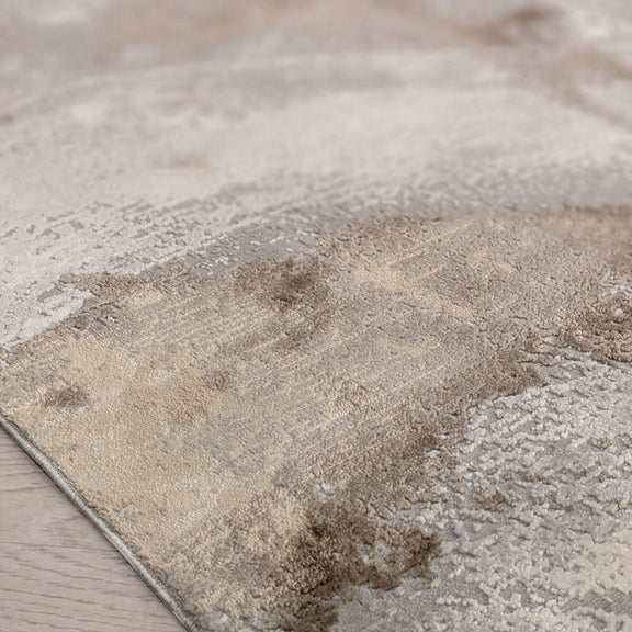 Biscotti Luxury Abstract Cream & Mink Metallic Rug – Rowen Homes