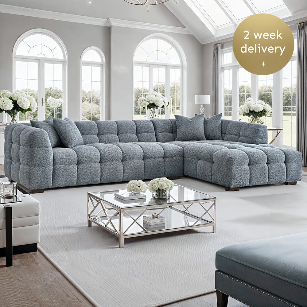 Bubble Tufted Dark Grey Boucle Chunky Sofa Range – Rowen Homes