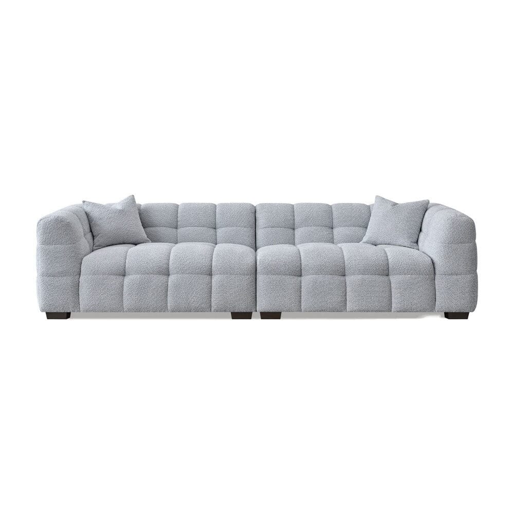 Bubble Tufted Pearl Grey Boucle Chunky Sofa Range – Rowen Homes