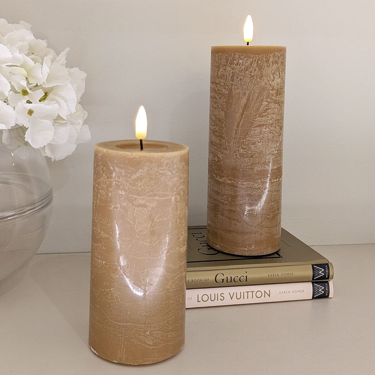 Caramel Realistic LED Candle - 20cm – Rowen Homes