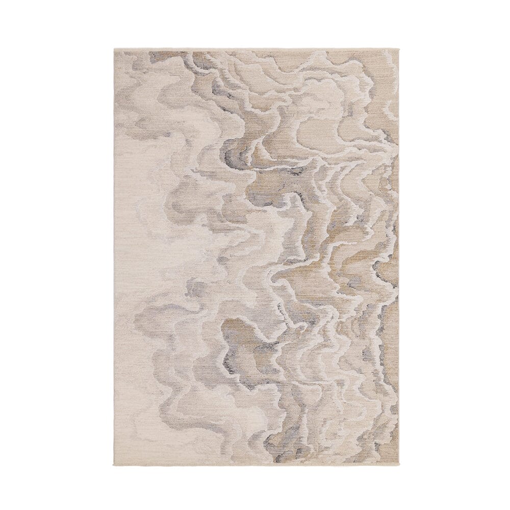 Casablanca Neutral Luxury Metallic Marble Effect Rug – Rowen Homes