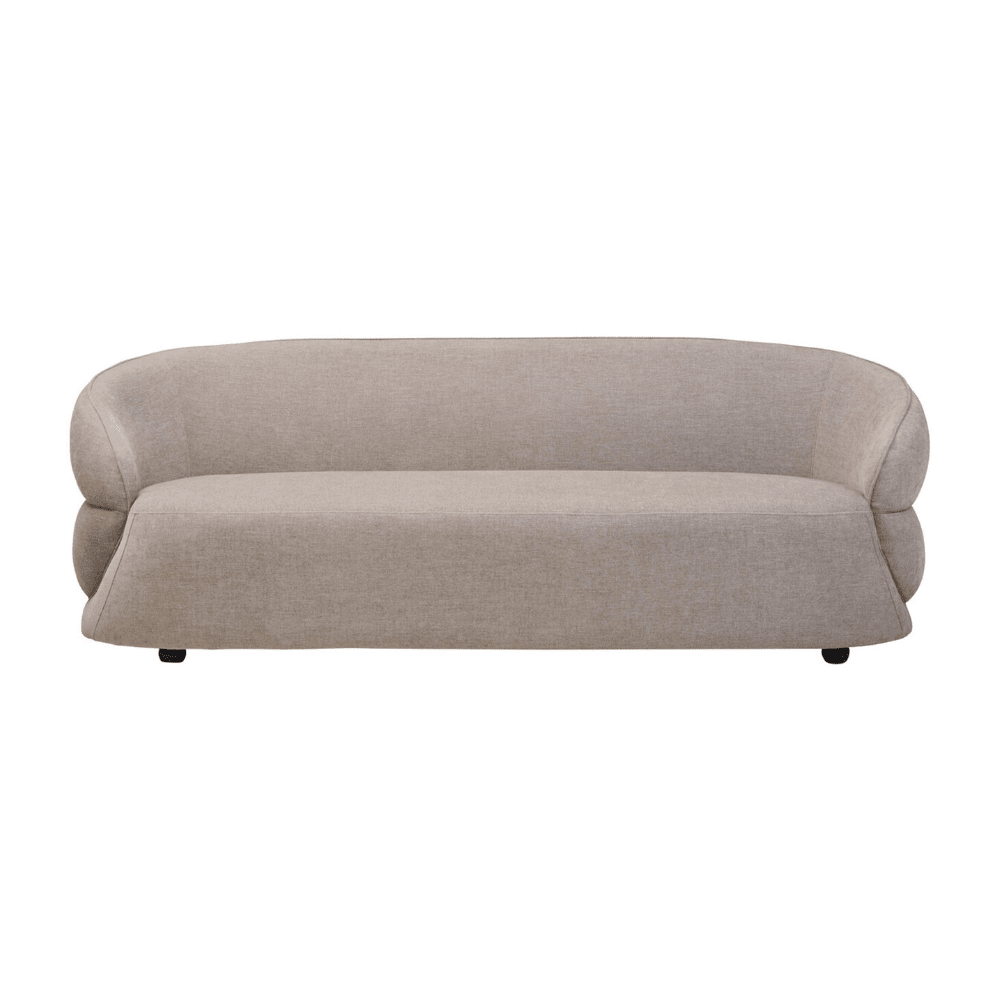 Cellio Taupe Chenille 3 Seater Curved Sofa – Rowen Homes