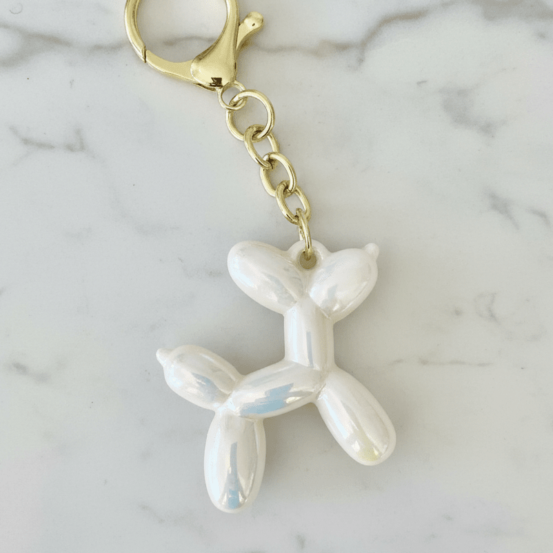Cream Balloon Dog Keyring – Rowen Homes