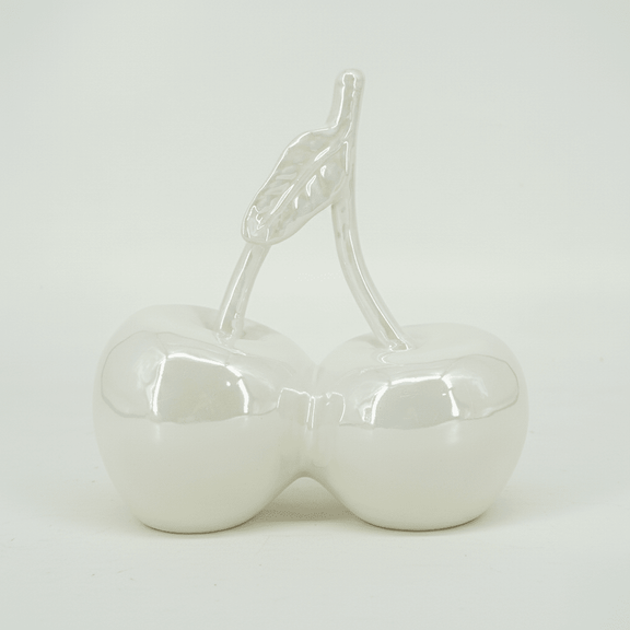 Large Cream Pearlescent Decorative Cherry Ornament – Rowen Homes