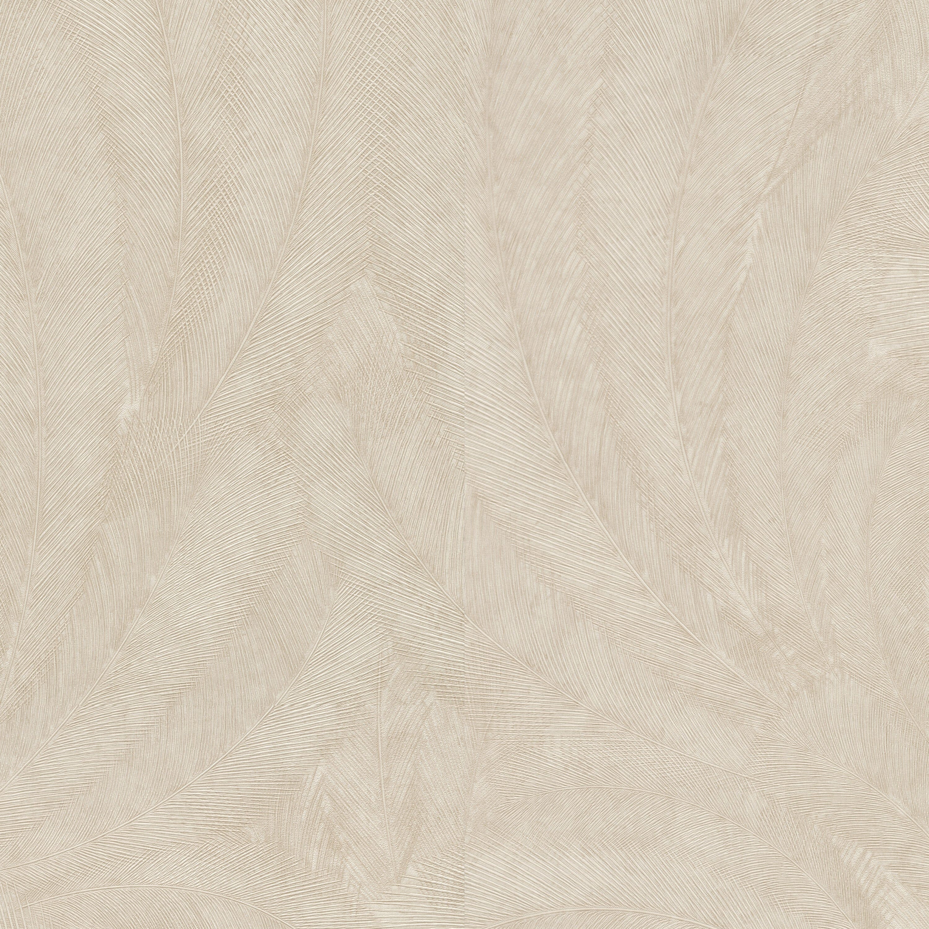 Darcy Cream Feathers Metallic Patterned Wallpaper – Rowen Homes
