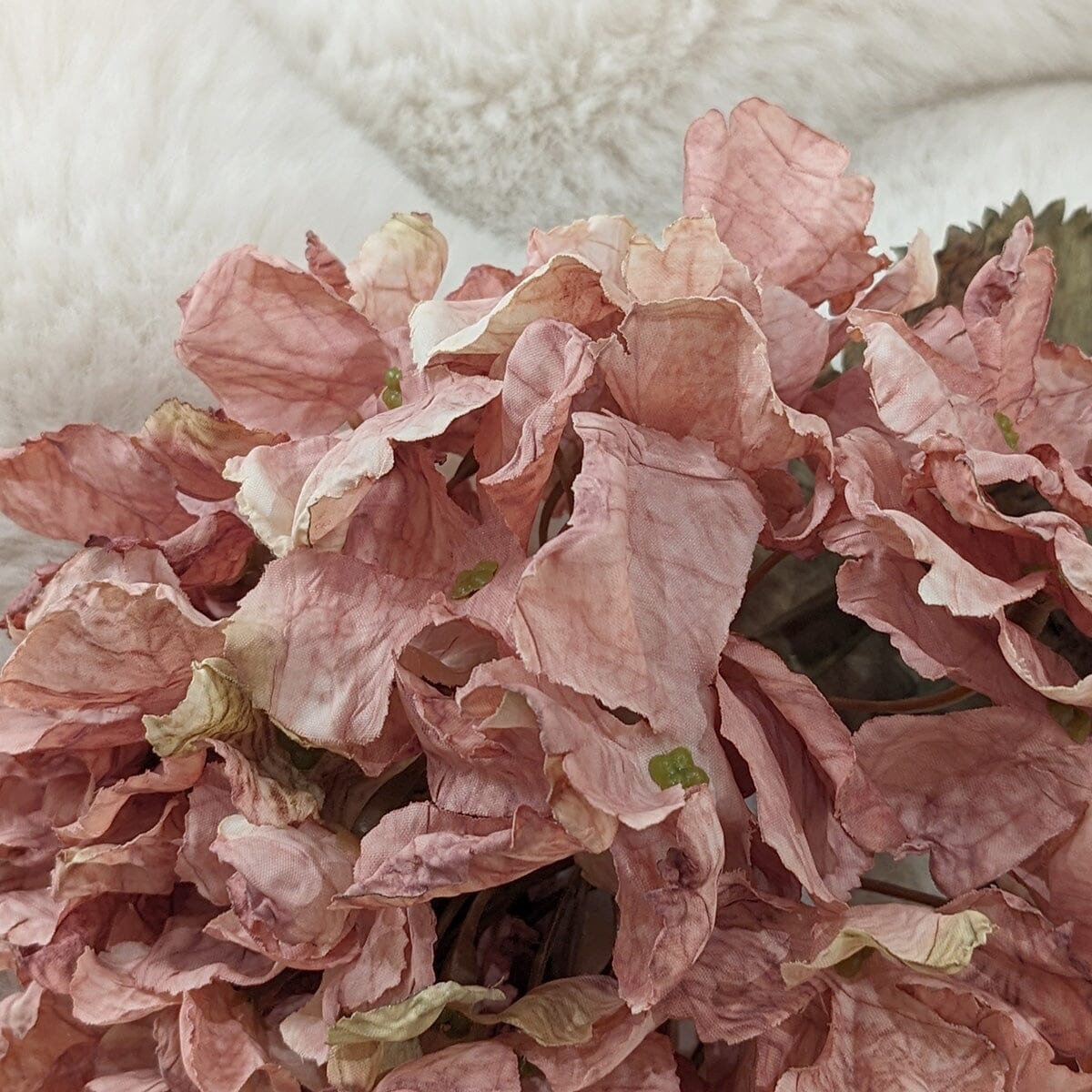 Dusty Pink Faux Hydrangea Single Stem Floral – Rowen Homes
