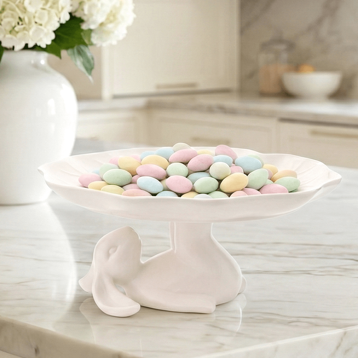 Easter Bunny White Decorative Cake Stand – Rowen Homes