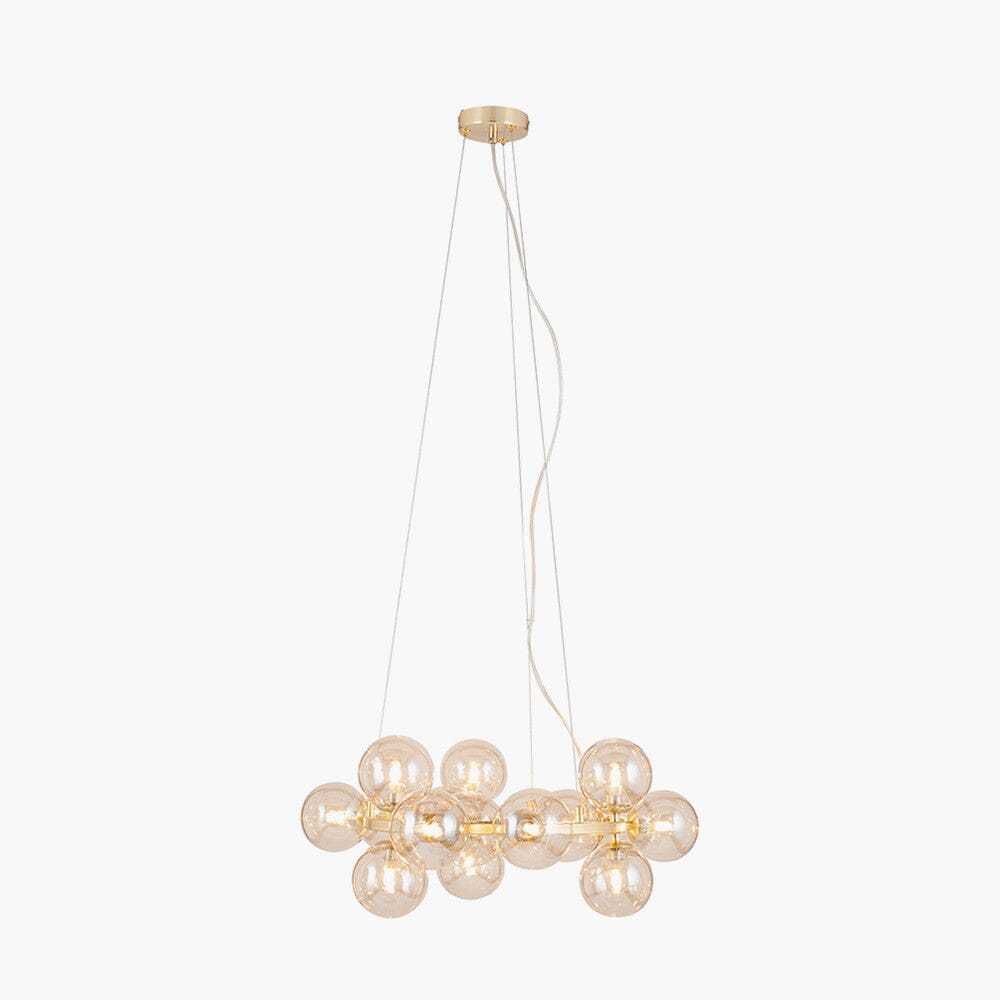 Elegance Gold & Glass Circular Pendant Ceiling Light – Rowen Homes