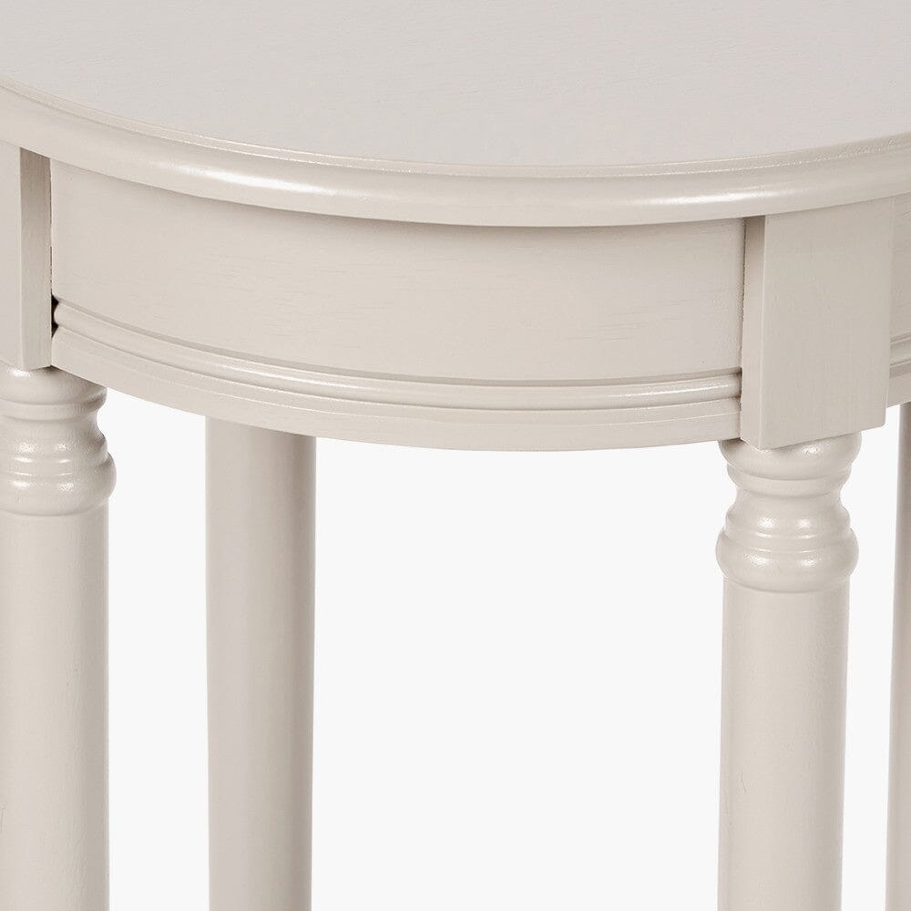 Elizabeth Putty Round Pine Side Table – Rowen Homes