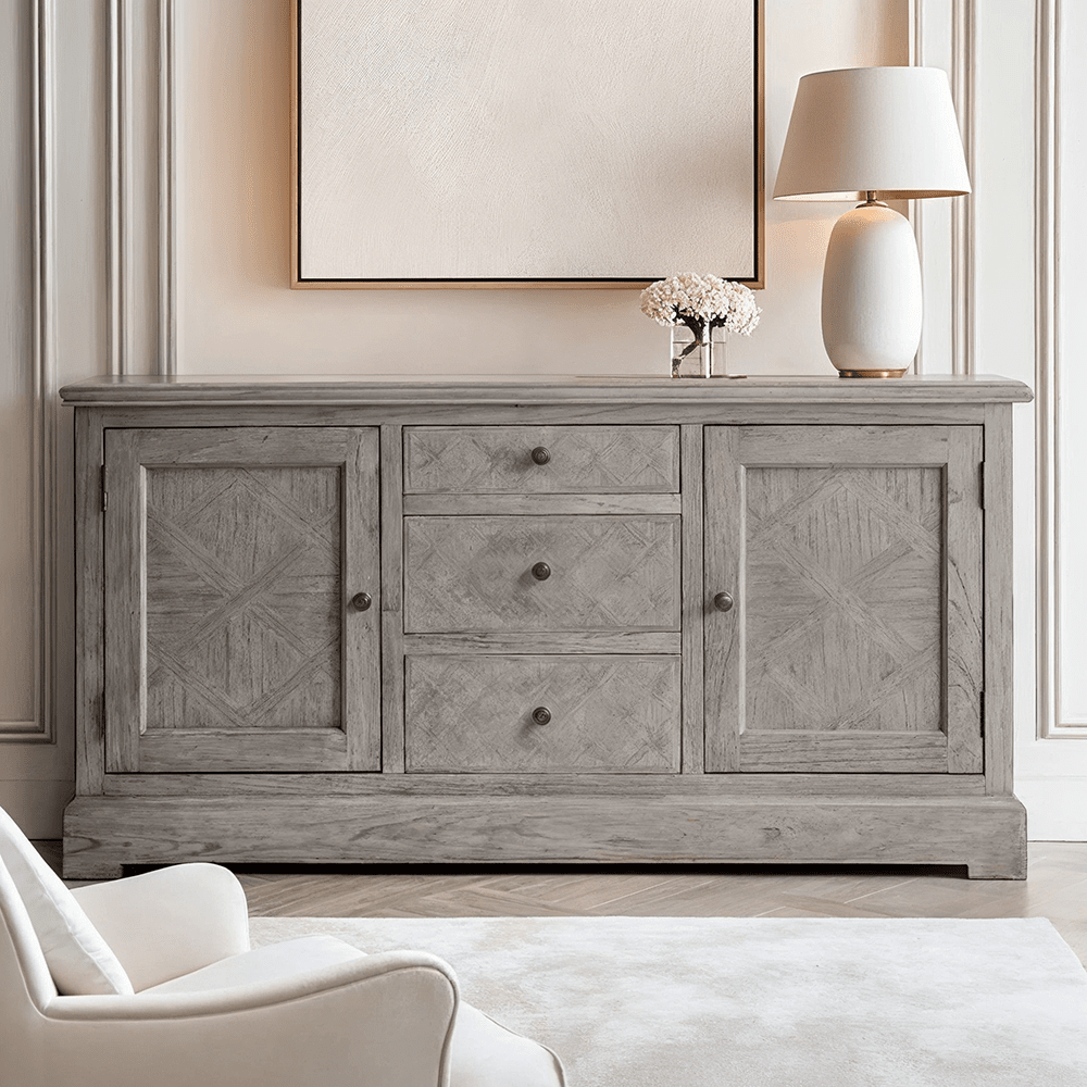 Elysium Natural Wood 2 Door 3 Drawer Sideboard – Rowen Homes