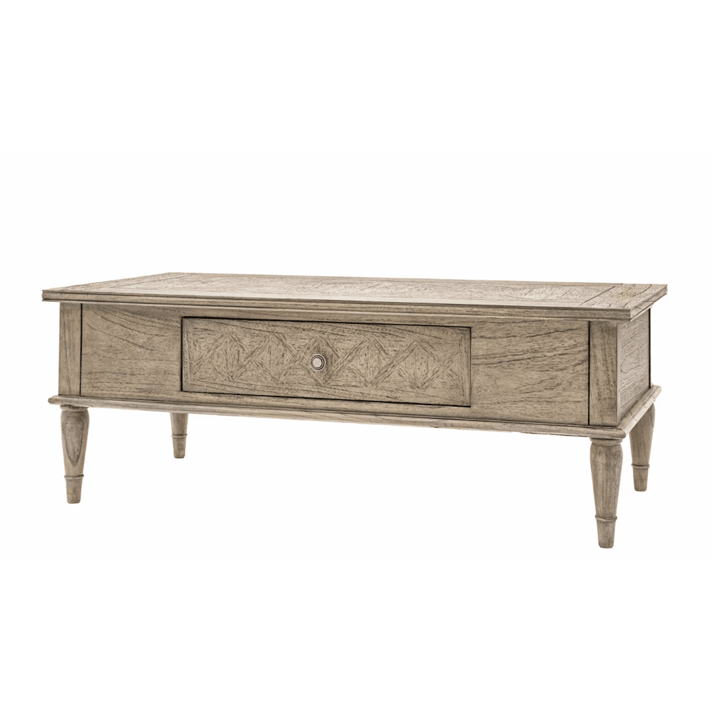 Elysium Natural Wood Push Drawer Coffee Table – Rowen Homes