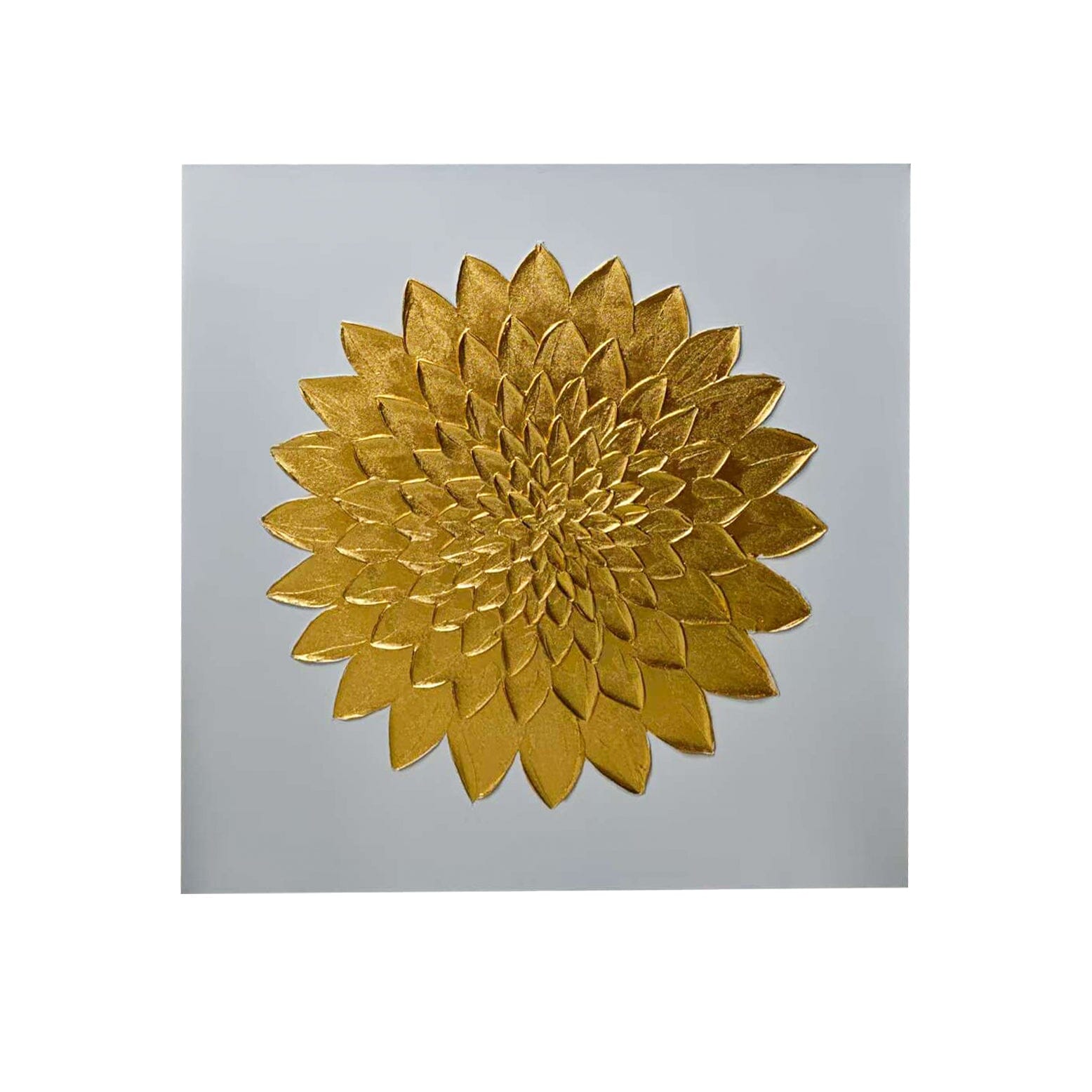 Emelia Gold Leaf & White Textured Canvas Wall Art – Rowen Homes