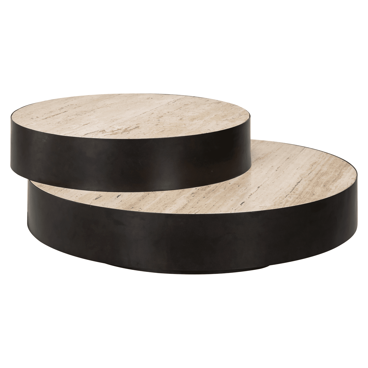 Esperanza Neutral Travertine Topped Stacked Coffee Table – Rowen Homes