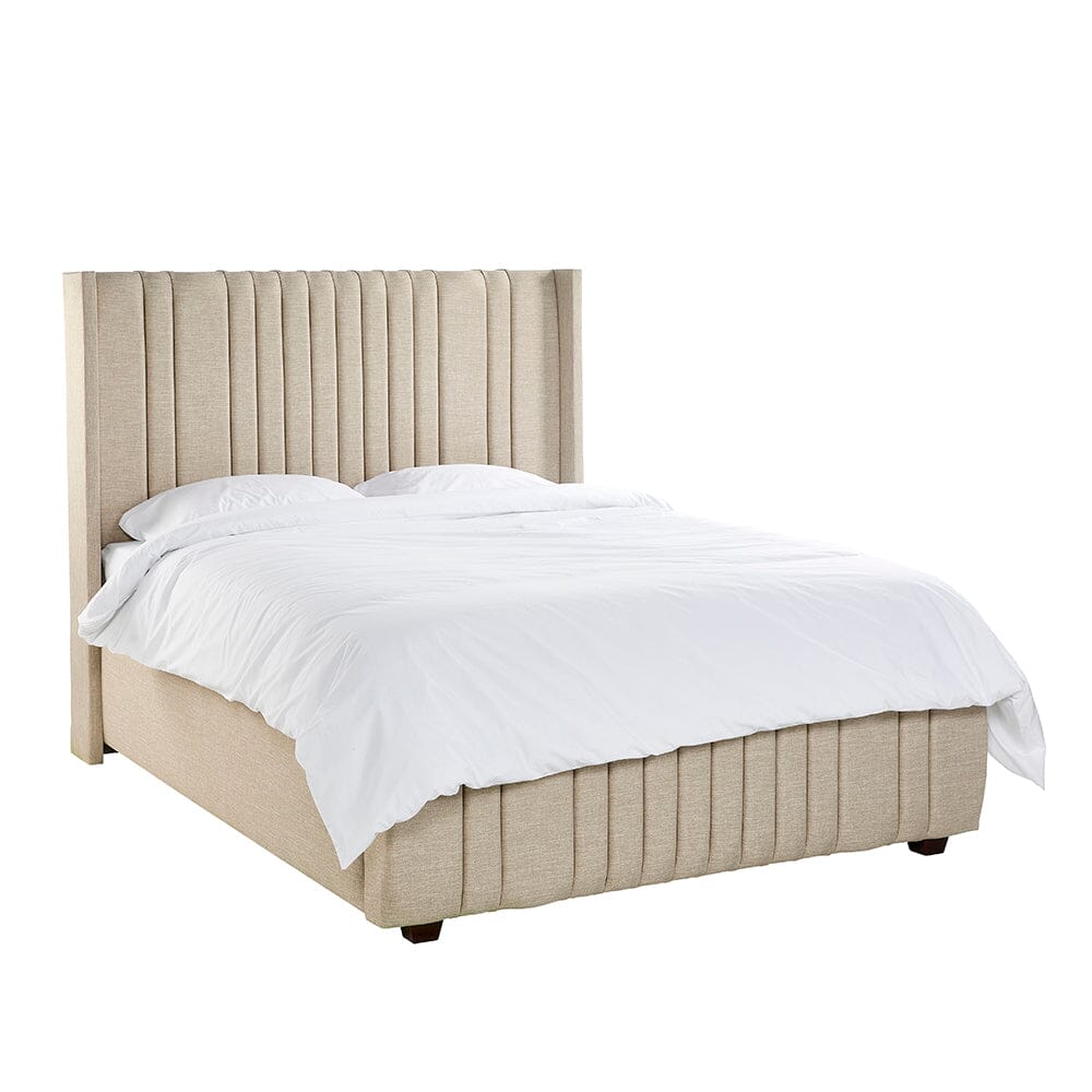 Faith Luxury Stone Textured Channelled Bed – Rowen Homes