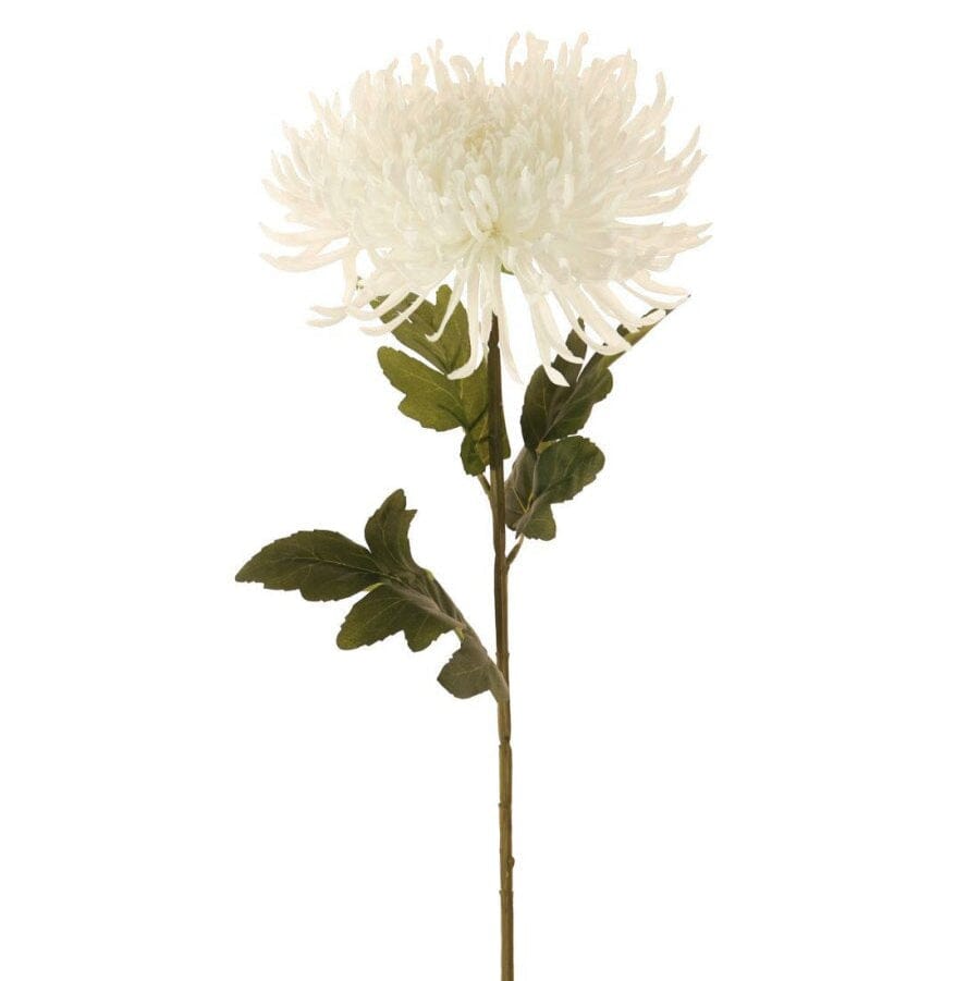 Faux White Chrysanthemum Single Stem Flower – Rowen Homes