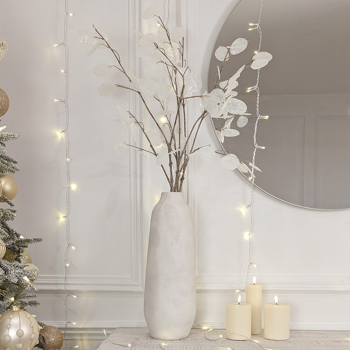 Faux White Money Tree Single Stem – Rowen Homes