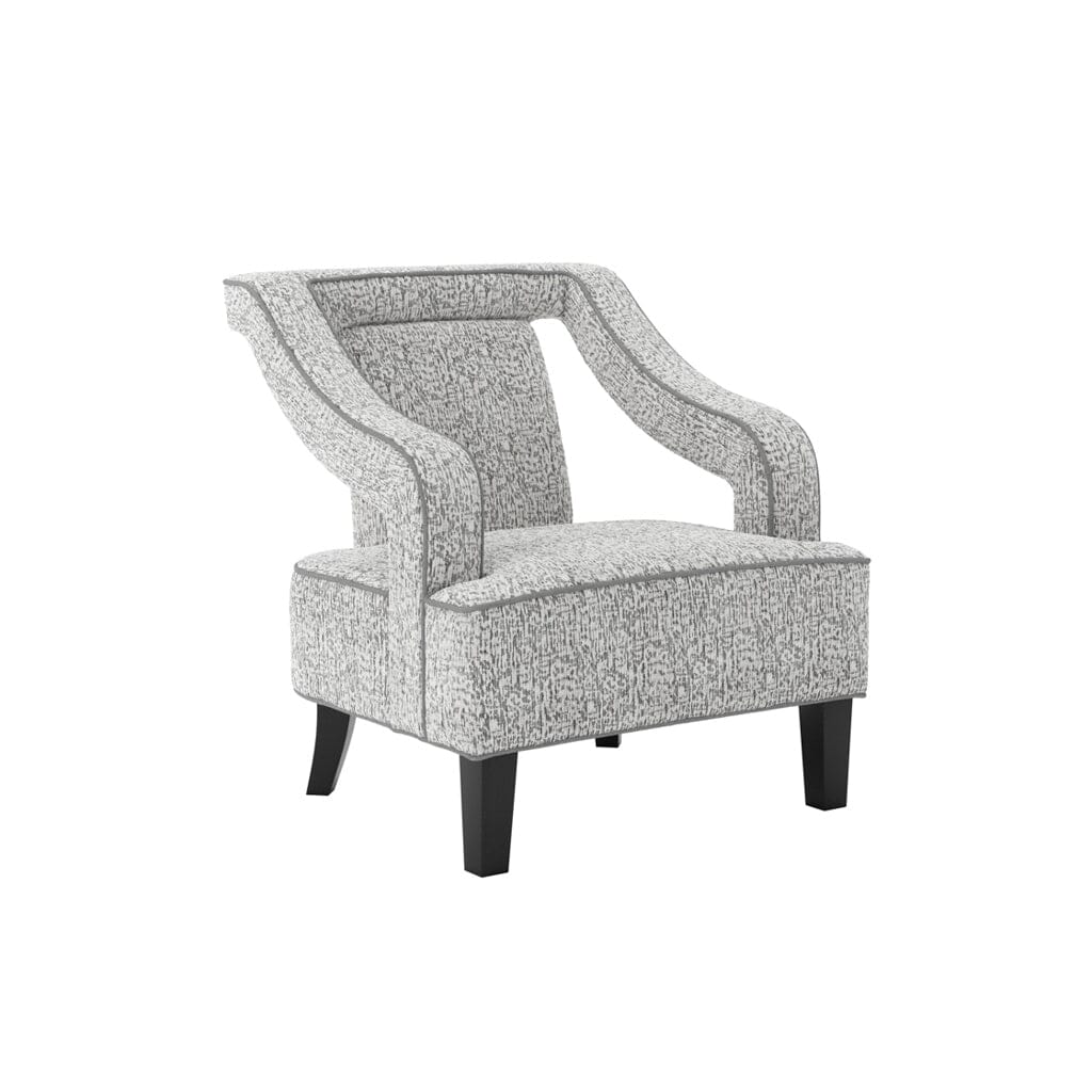 Faye Grey Patterned Accent Chair with Black legs – Rowen Homes