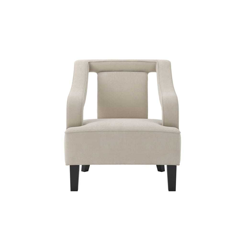 Faye Ivory Velvet Accent Chair with Black legs – Rowen Homes