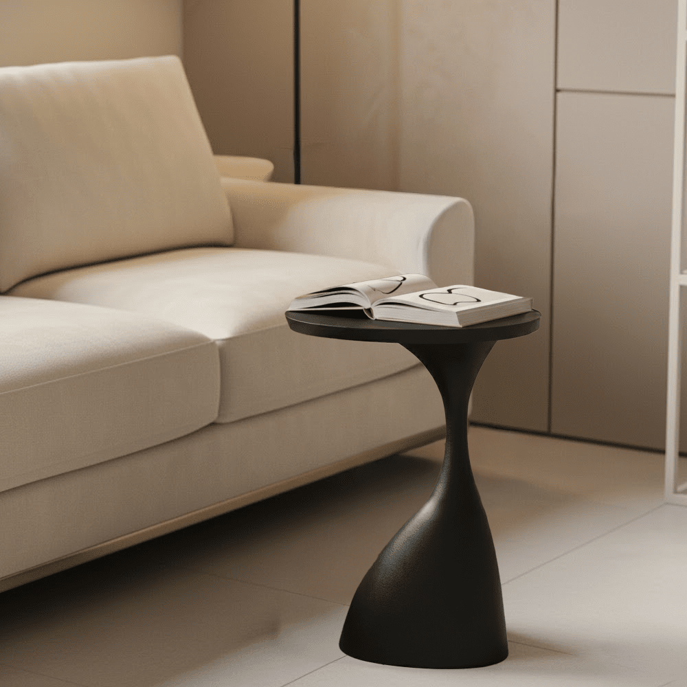 Felima Matt Black Side Table – Rowen Homes