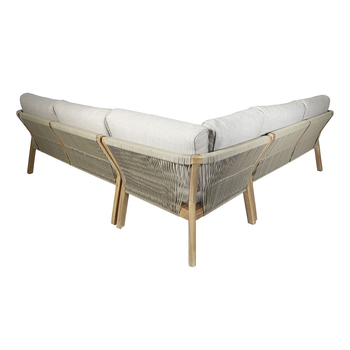 Fiji Taupe Rope Weave Outdoor Corner Sofa Set – Rowen Homes