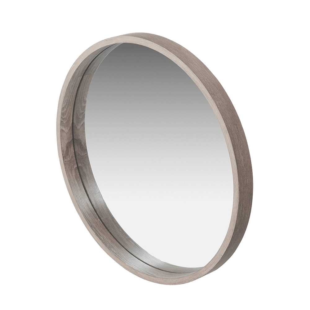 Garda Natural Wood Veneer Slim Rounded Wall Mirror – Rowen Homes