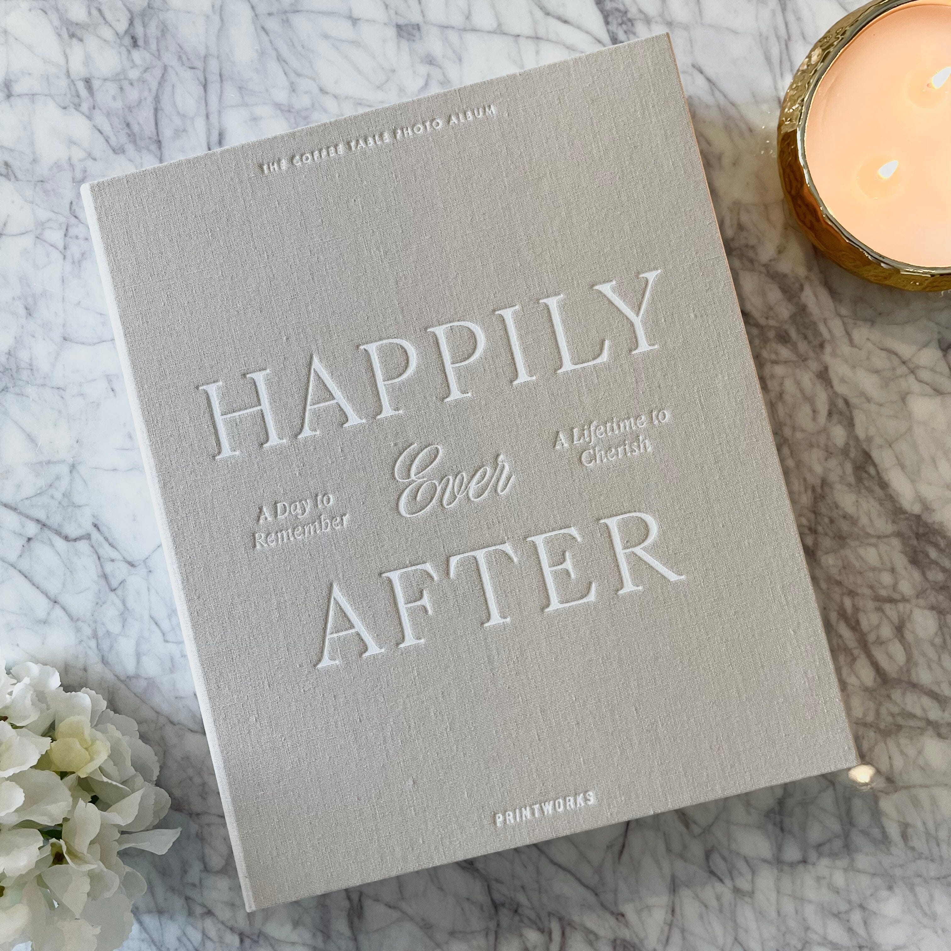 'Happily Ever After' Beige & White Luxury Photo Album – Rowen Homes