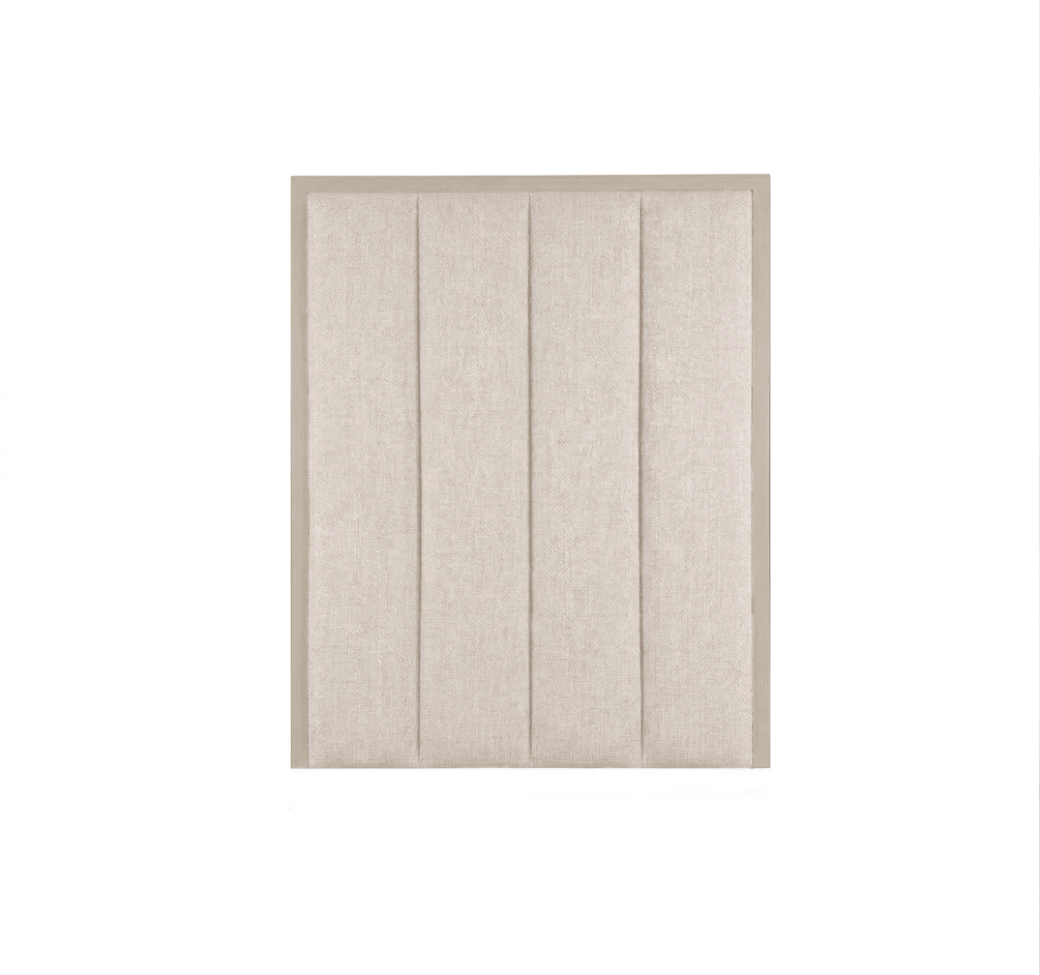 Harrington Natural Woven Channelled Headboard with Light Taupe Frame ...
