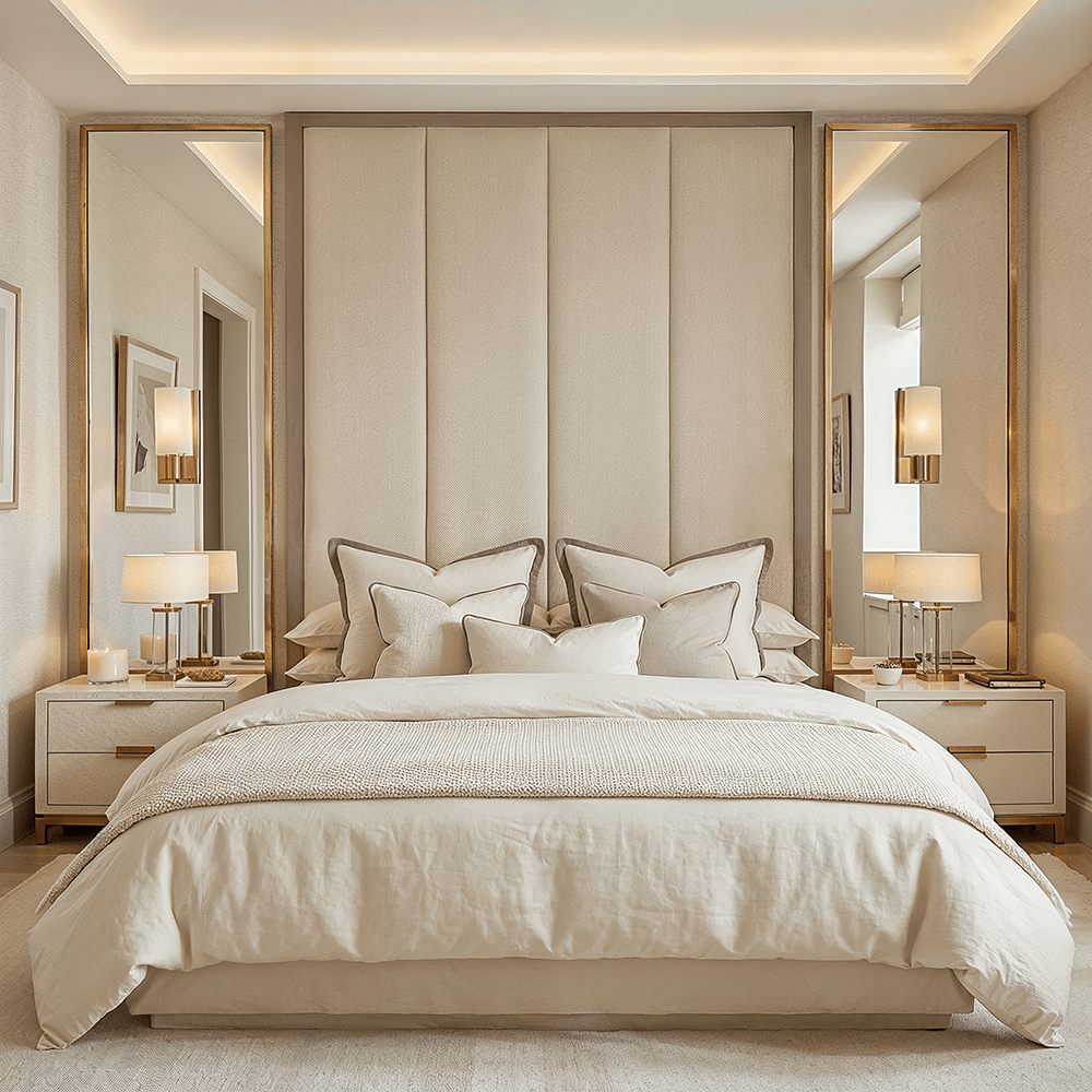 Harrington Natural Woven Channelled Headboard with Mauve Frame – Rowen ...
