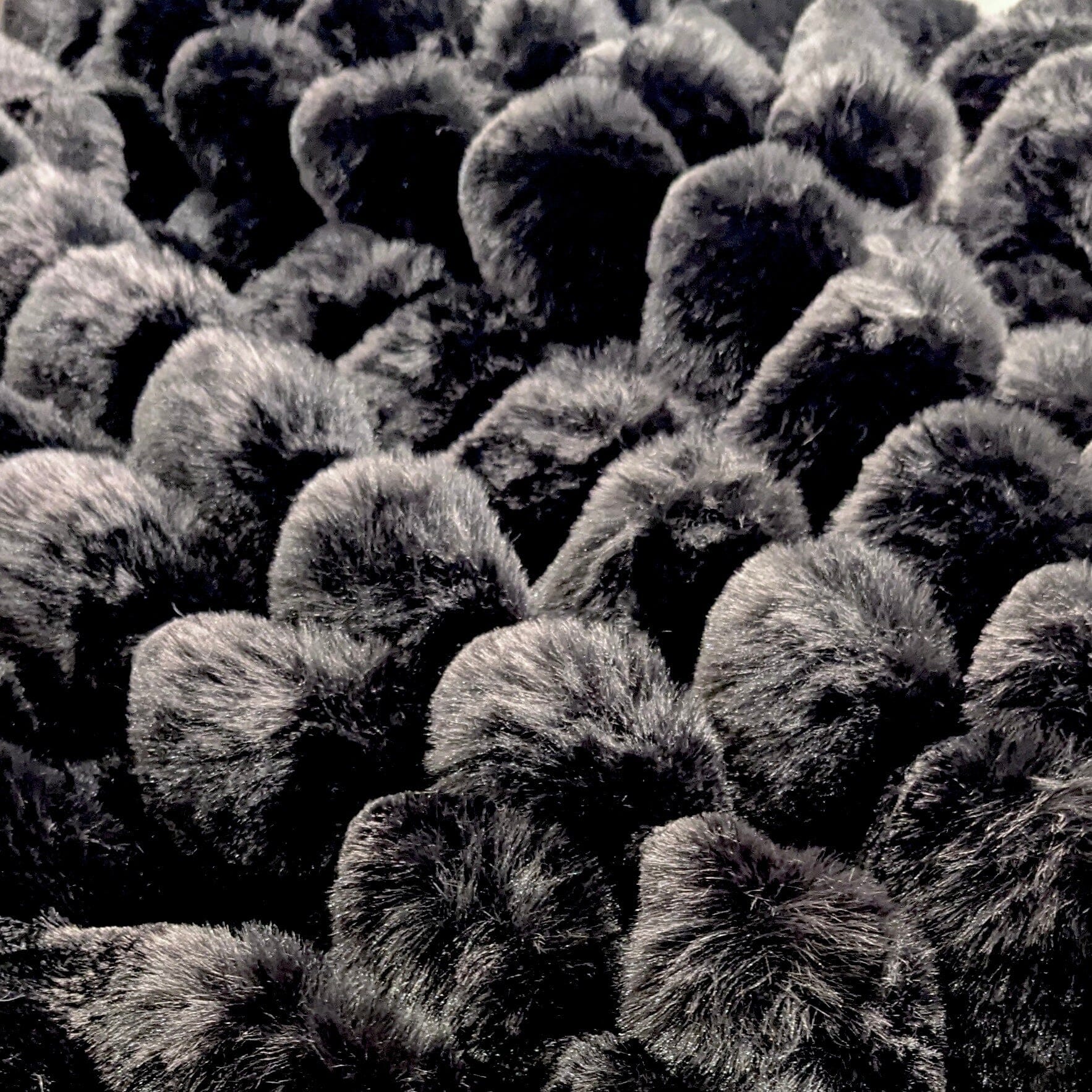 Shop Isla Black Chunky Ribbed Faux Fur Throw – Rowen Homes