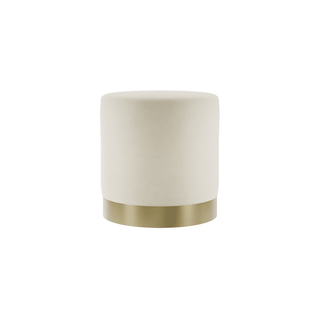 Shop Jaycee Cream & Gold Medium Round Stool – Rowen Homes