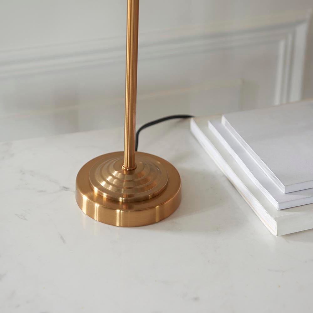 Juniper Brass Table Lamp with Neutral Shade – Rowen Homes