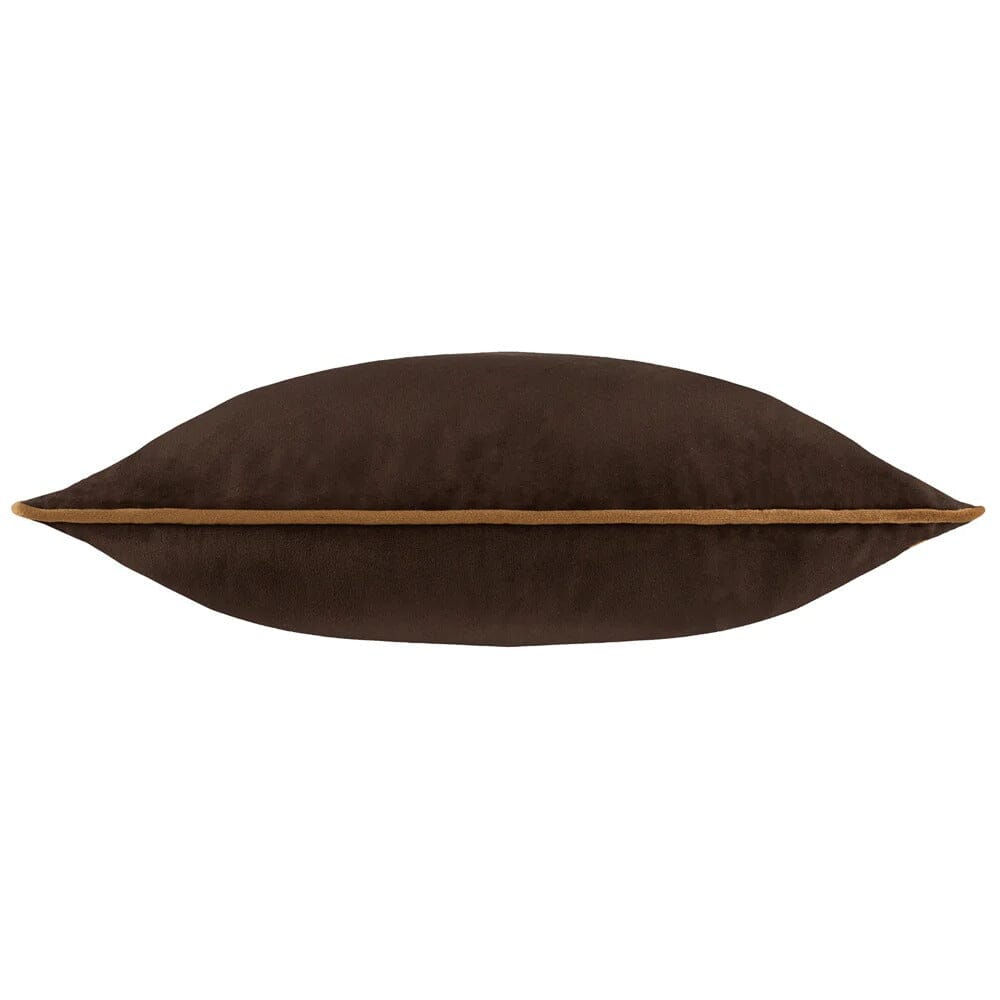 Juniper Chocolate & Caramel Velvet Cushion - 45 x 45cm – Rowen Homes