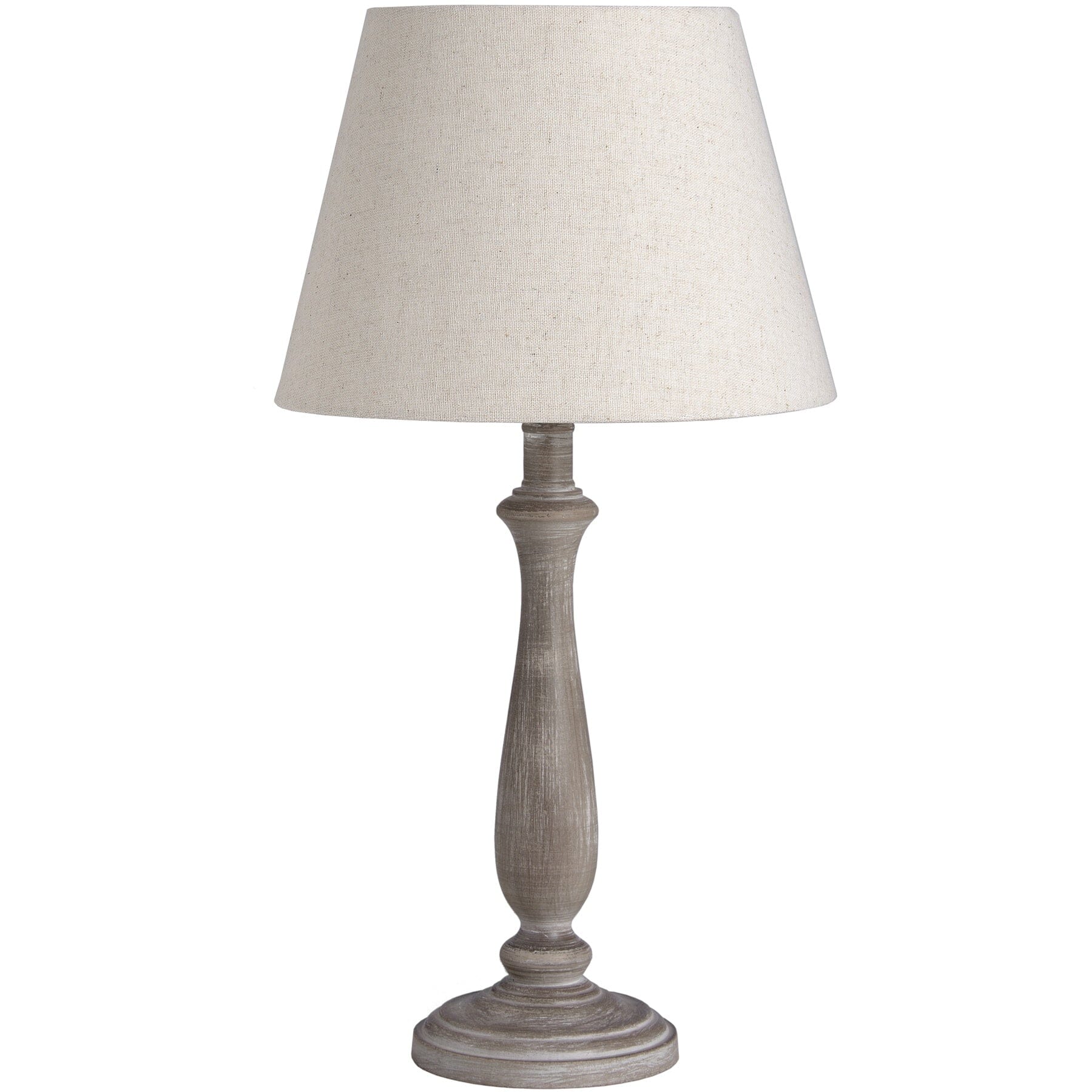 Kenwood Washed Wood Table Lamp with Neutral Shade – Rowen Homes
