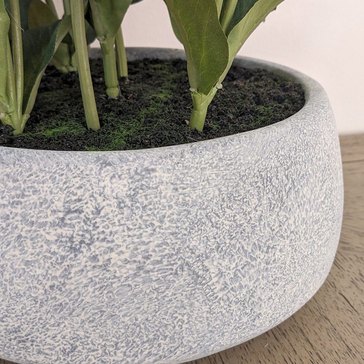 Large Faux White Hellebore Plant in Stone Pot – Rowen Homes