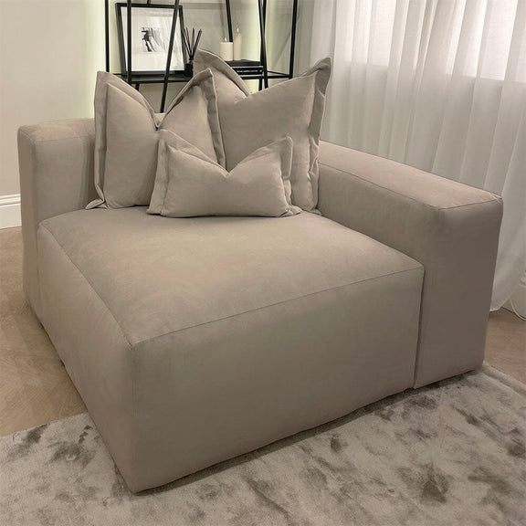 Shop Lenox Mink Velvet Pillow Back Modular Sofa Range – Rowen Homes