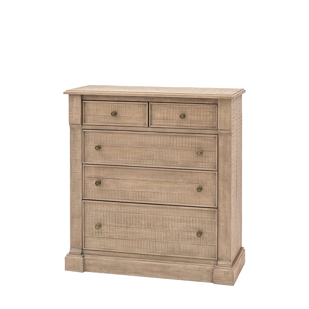 Lilliana Luxury 5 Drawer Chest with Brass Handles – Rowen Homes