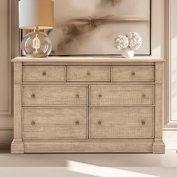 Lilliana Luxury 7 Drawer Chest with Brass Handles – Rowen Homes