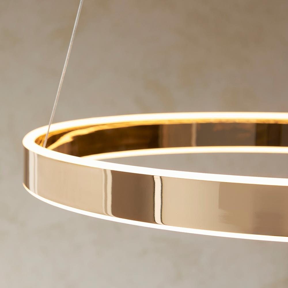 Lydia Gold Round LED Pendant Ceiling Light – Rowen Homes