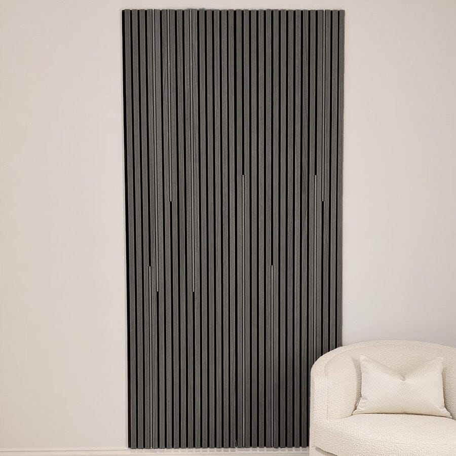 Marchmont Dark Grey Wood Veneer Decorative Acoustic Slat Wall Panel ...