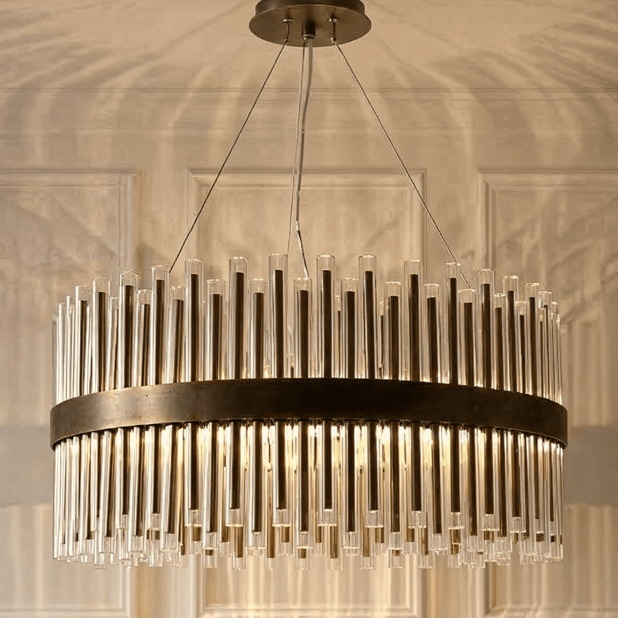 Maribelle Large Premium Gold Round Chandelier – Rowen Homes