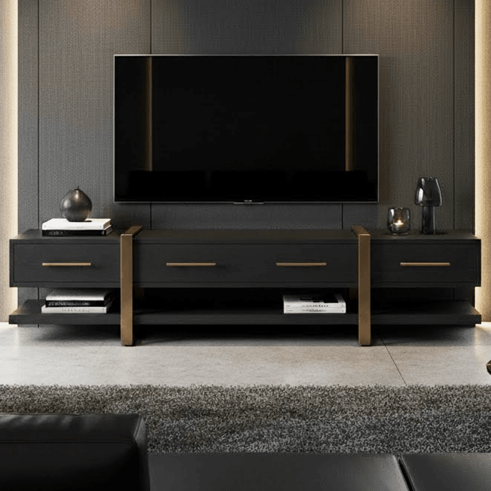 Marille Black & Bronze Large TV Unit – Rowen Homes