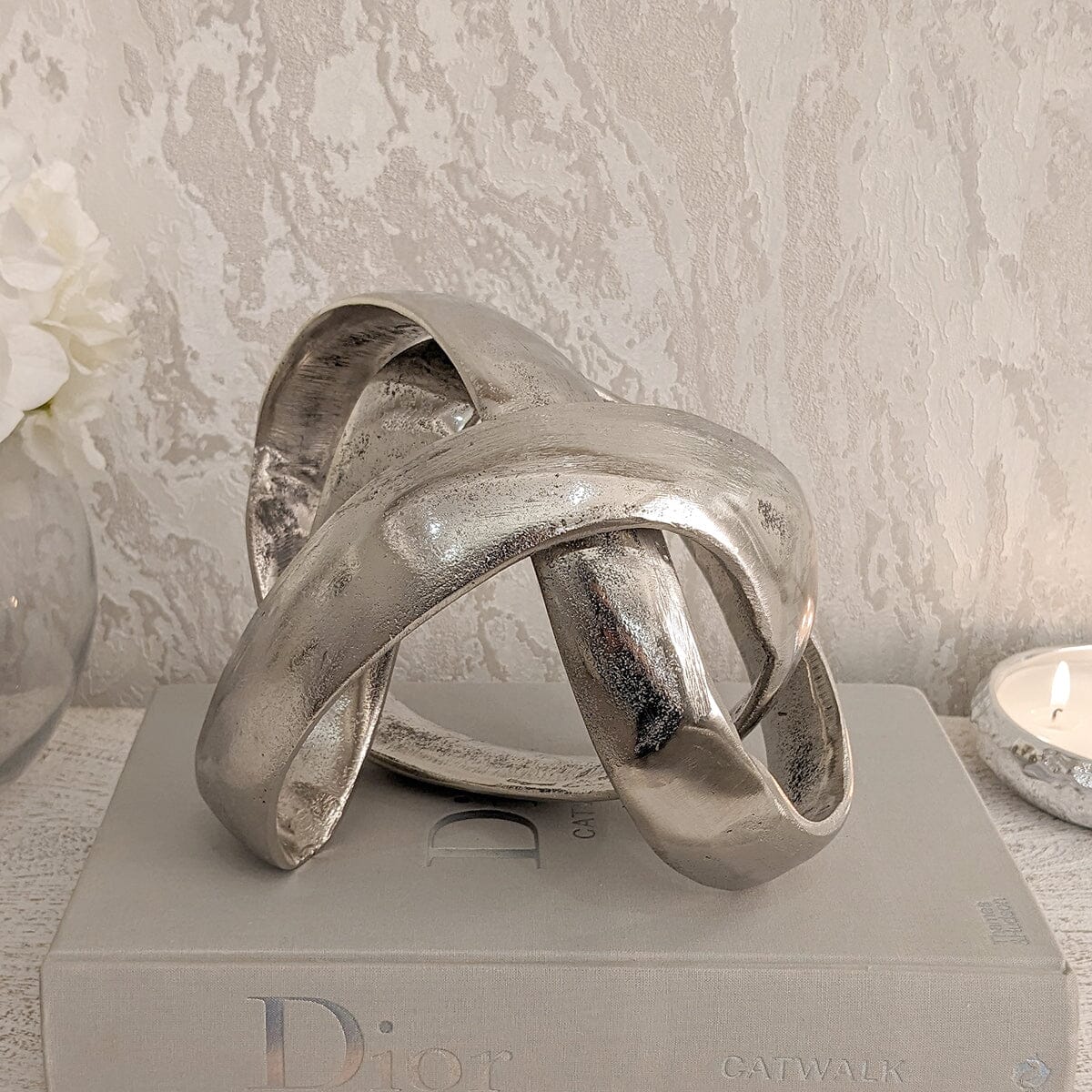 Shop Marteli Decorative Silver Knot Sculpture – Rowen Homes